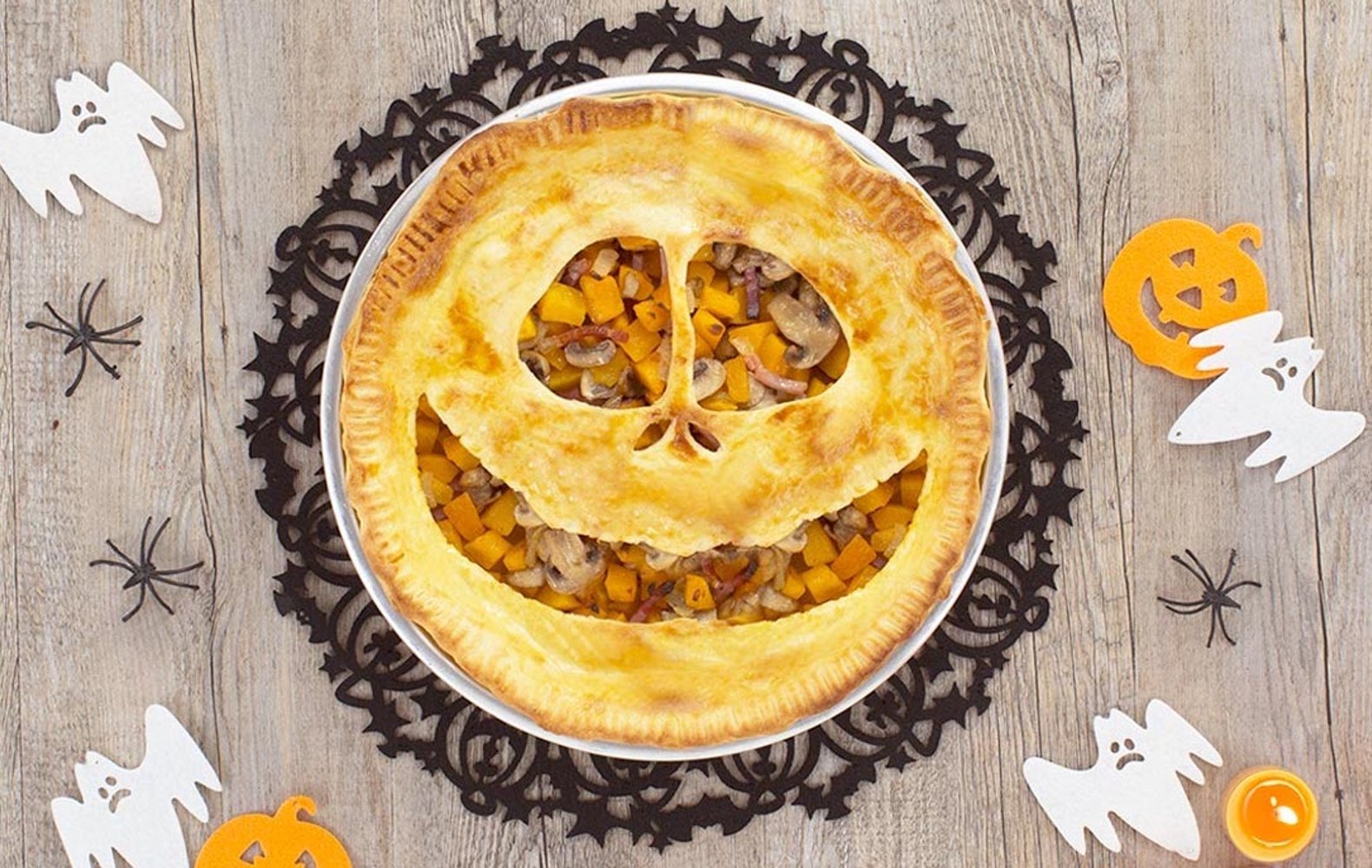 Ricetta Torta Salata di Halloween con Zucca e Funghi - Il Club delle ...