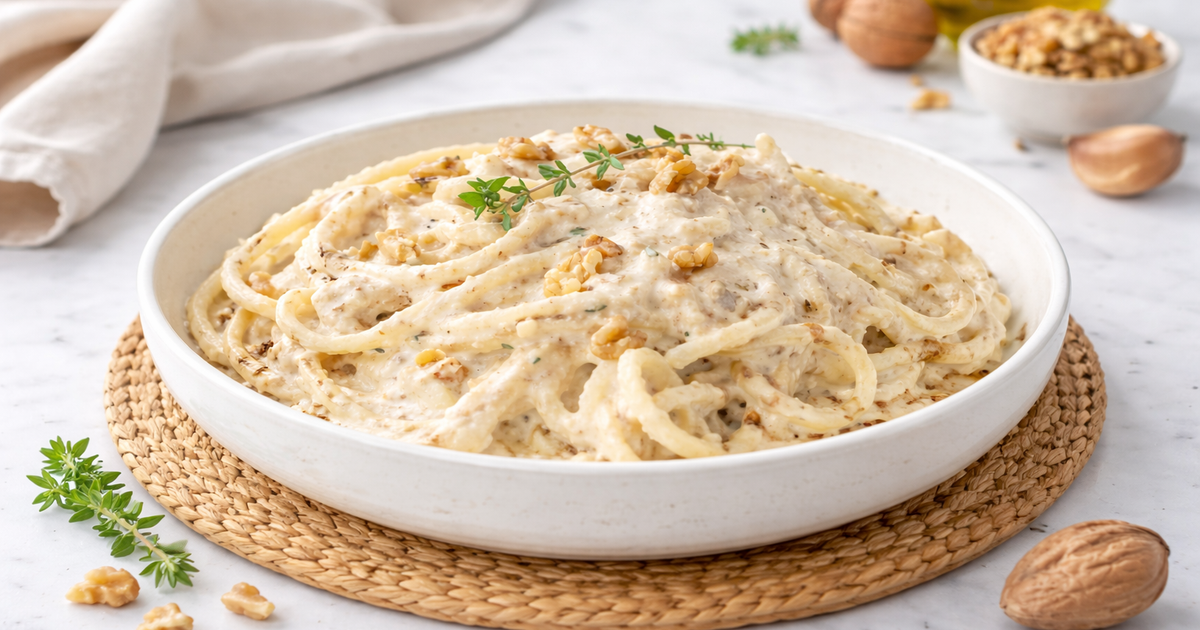 Ricetta Pasta alla Crema di Noci senza Panna - Il Club delle Ricette