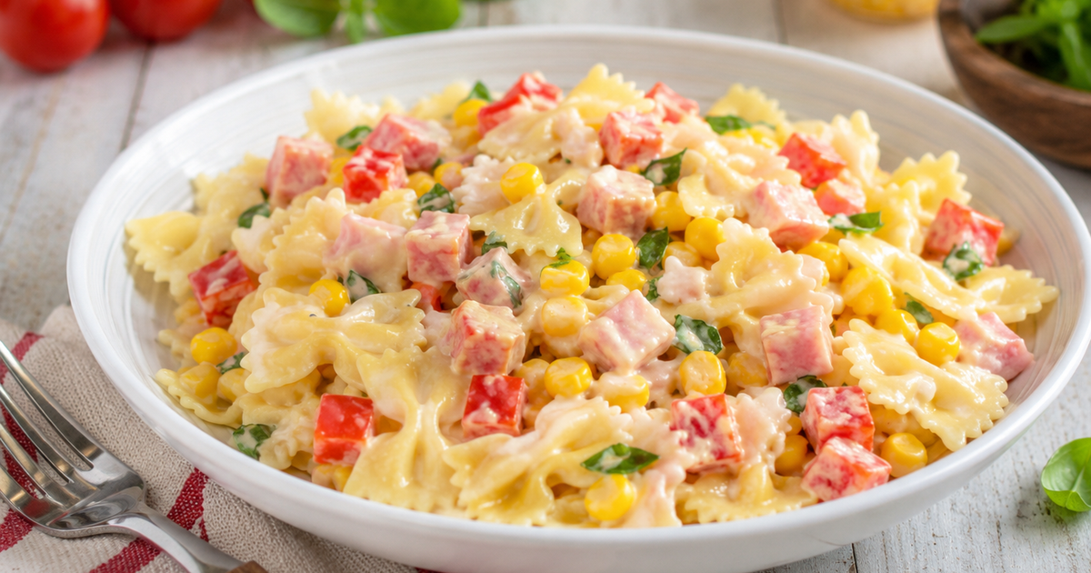 Ricetta Insalata di Pasta Prosciutto e Mais - Il Club delle Ricette